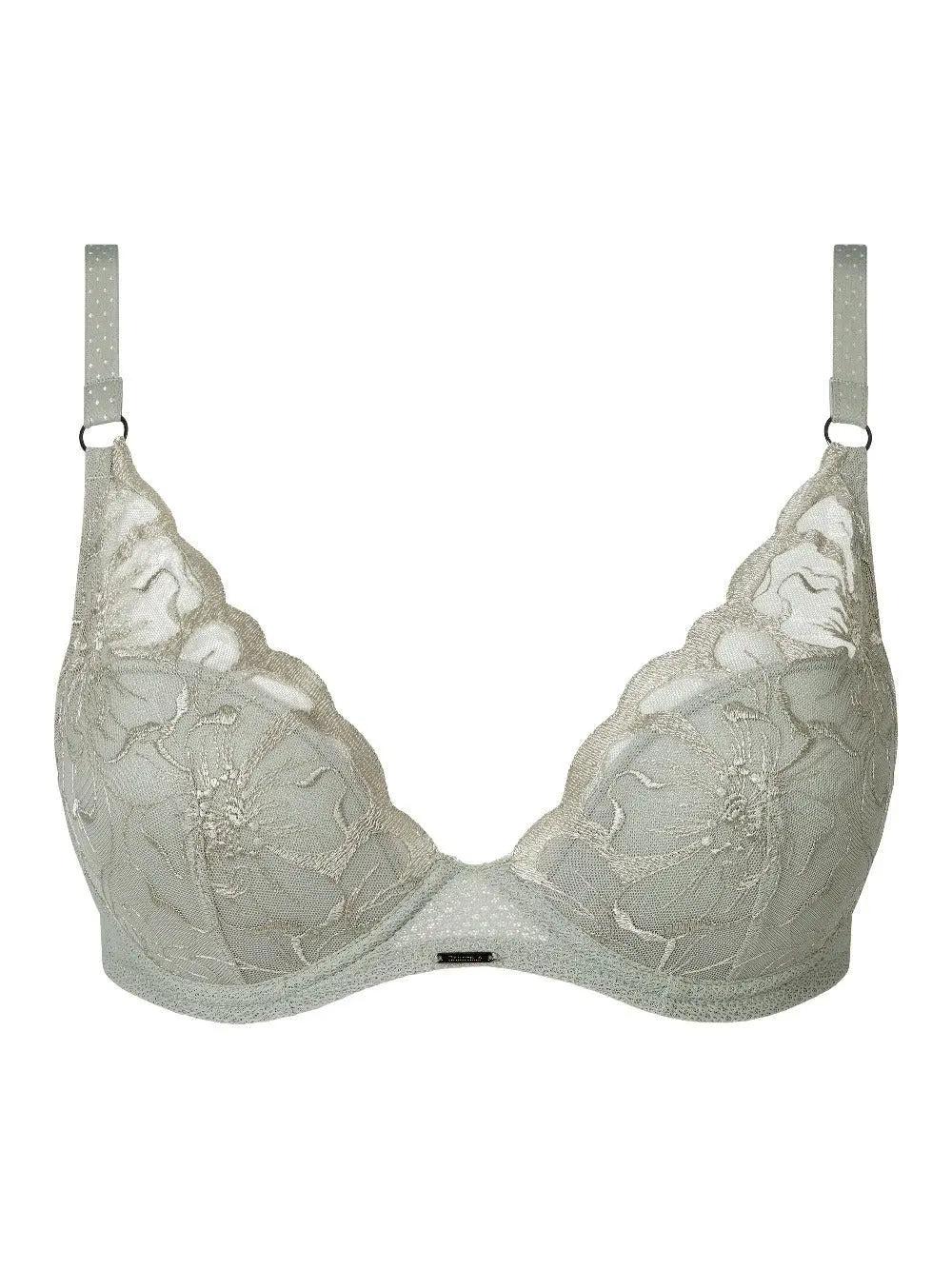 Chantelle Mint Fleurs Plunge T-Shirt Bra – LaBella Intimates & Boutique