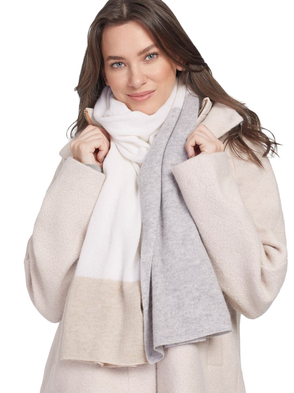 Tribal Cream 100% Pure Cashmere Color Block Scarf – LaBella Intimates ...